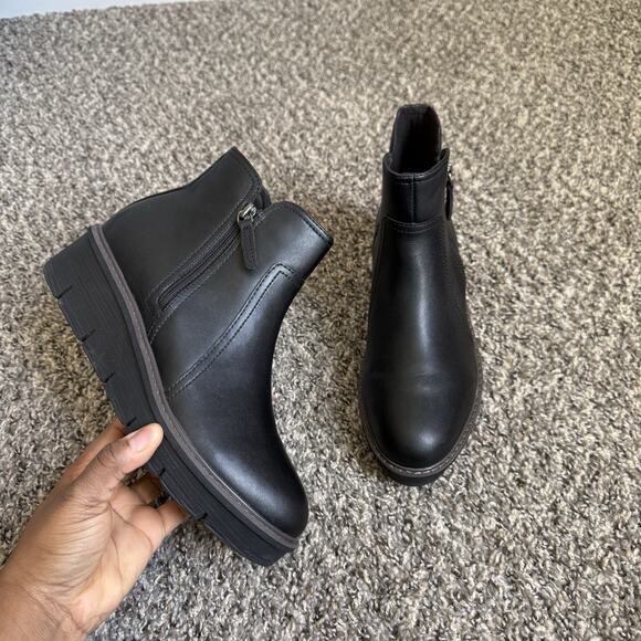 Clarks | Shoes | Clarks Womens Airabell Zip Ankle Boots 9 M Platform ...